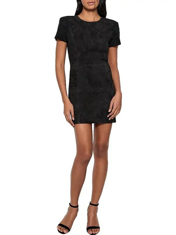 AS By DF Fortuna Stretch Suede Mini Dress - Black