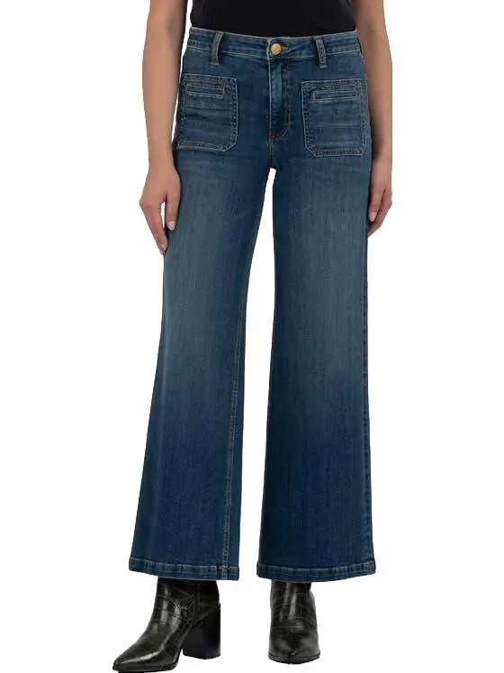 Kut From The Kloth Raw Hem Wide-leg Jeans - Adventure