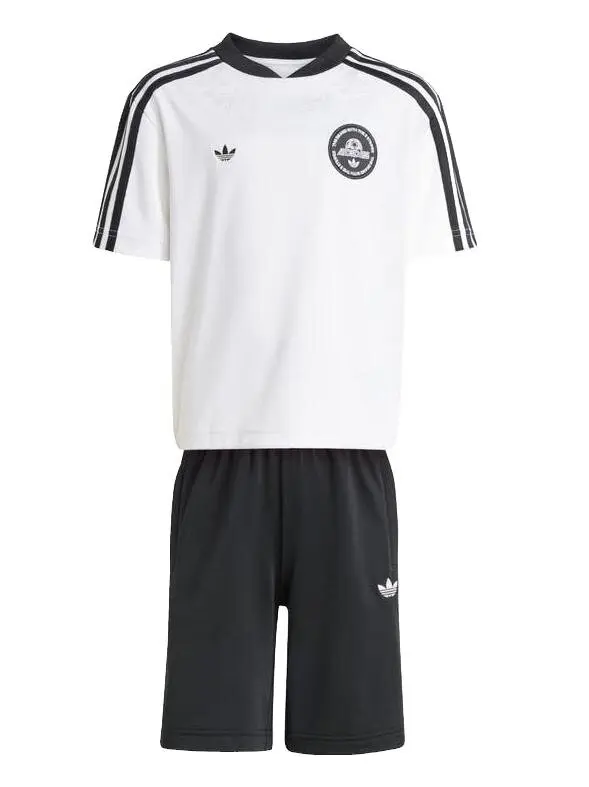 Adidas Jacquard T-shirt & Shorts Set - White