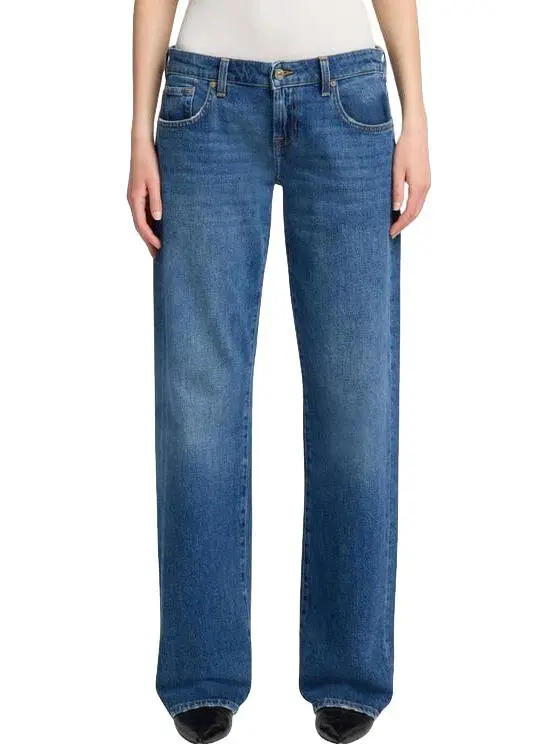 7 For All Mankind Low Rise Straight Leg Jeans - Explorer
