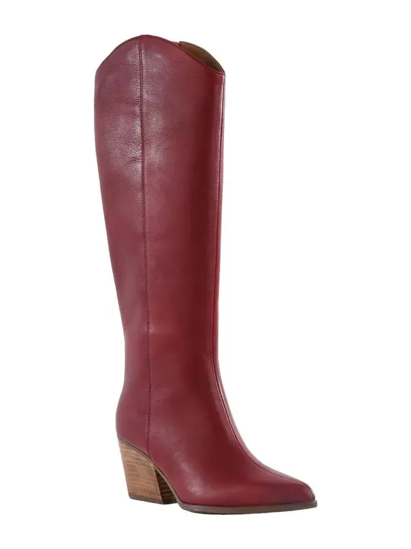 Seychelles Begging You Knee High Western Boots - Cranberry