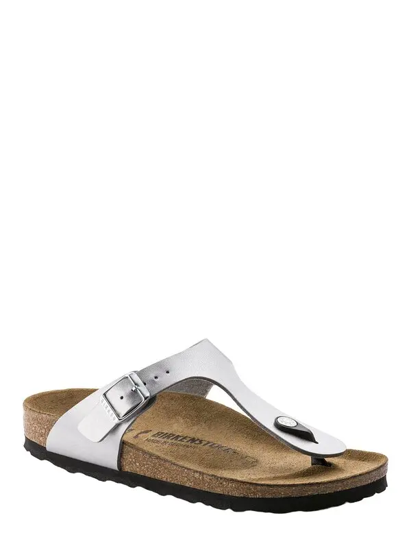 BIRKENSTOCK Gizeh Birko-flor Thong Sandals - Silver