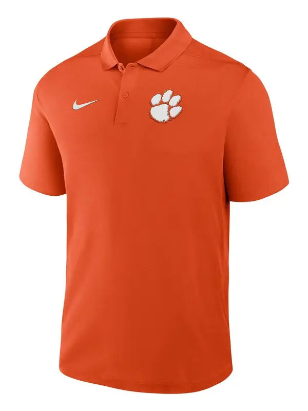 Nike Clemson Primetime Victory Primary Logo Dri-fit College Polo - Orange