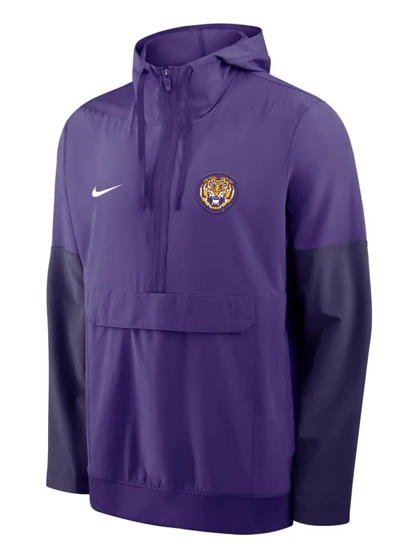 Nike Lsu Anorak College 1/2-zip Hooded Jacket - Purple