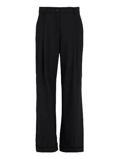 Pinko Wide-leg Twill Pants - Black