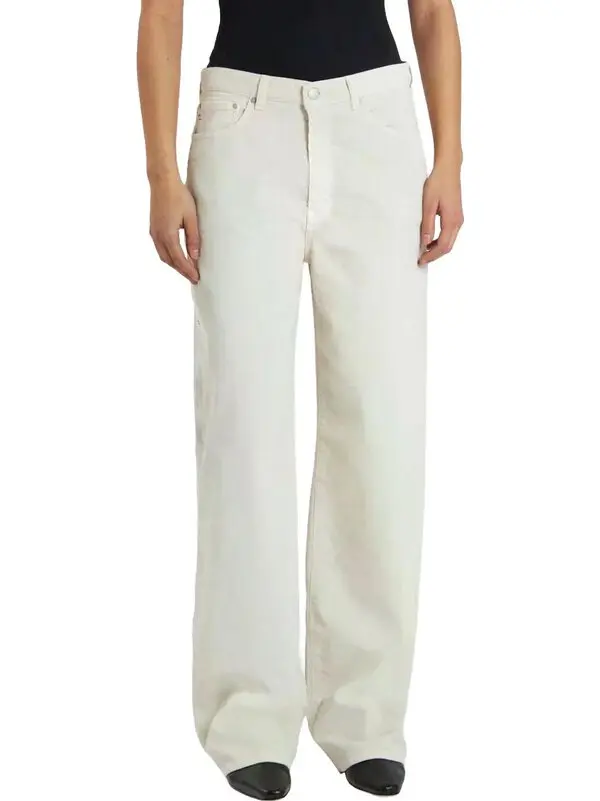 Ag Five-pocket Wide-leg Jeans - White