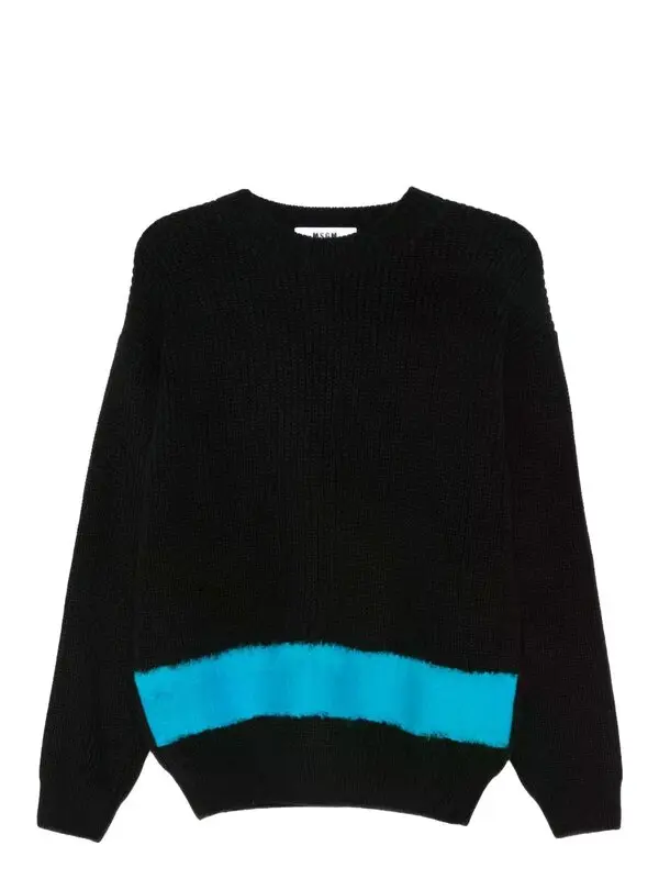 MSGM Ribbed Wool Sweater - Black