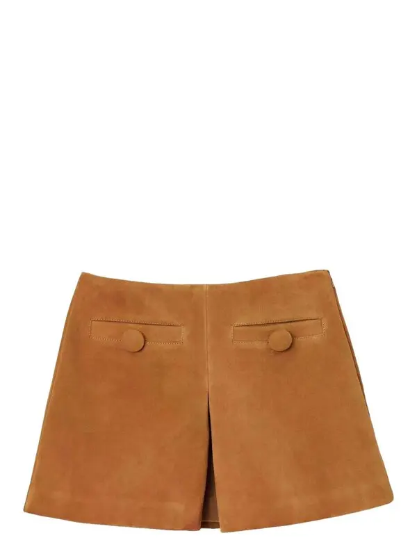 Marc Jacobs Box-pleat Mini Skirt - Brown