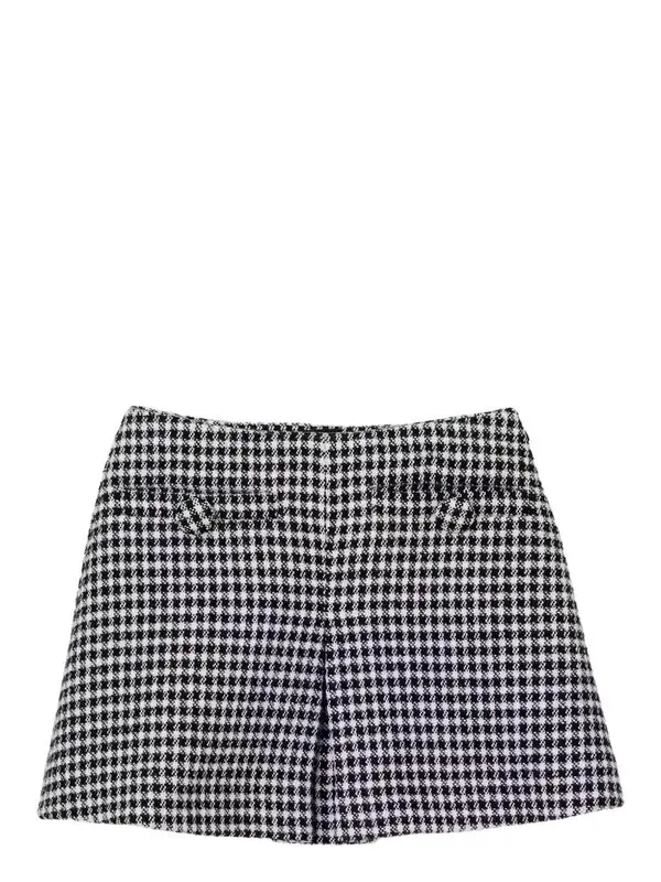 Marc Jacobs Gingham Tweed Mini Skirt - Black