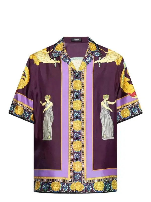 Versace Silk Print Shirt - Purple