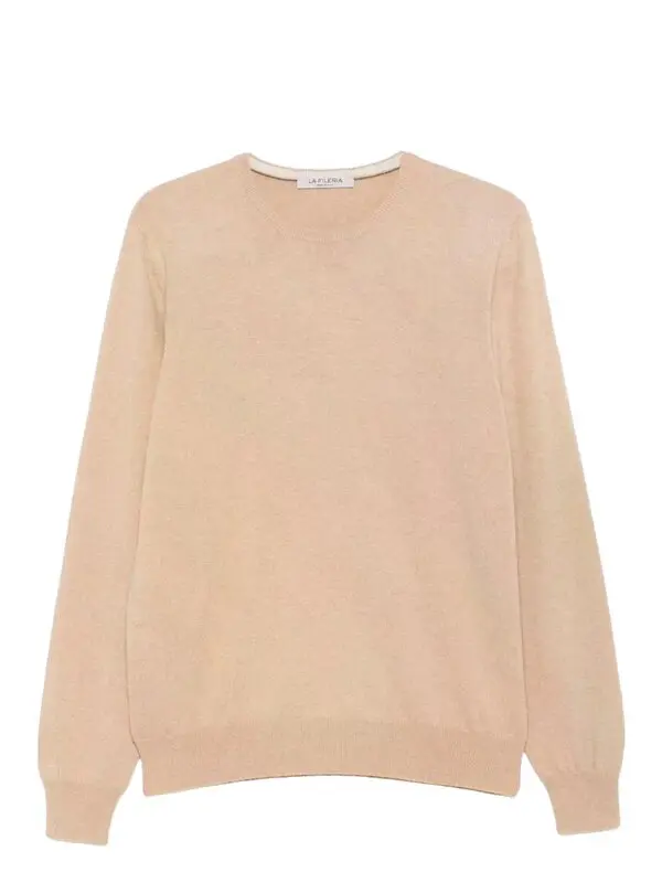FILERIA Crew-neck Cashmere Sweater - Neutrals