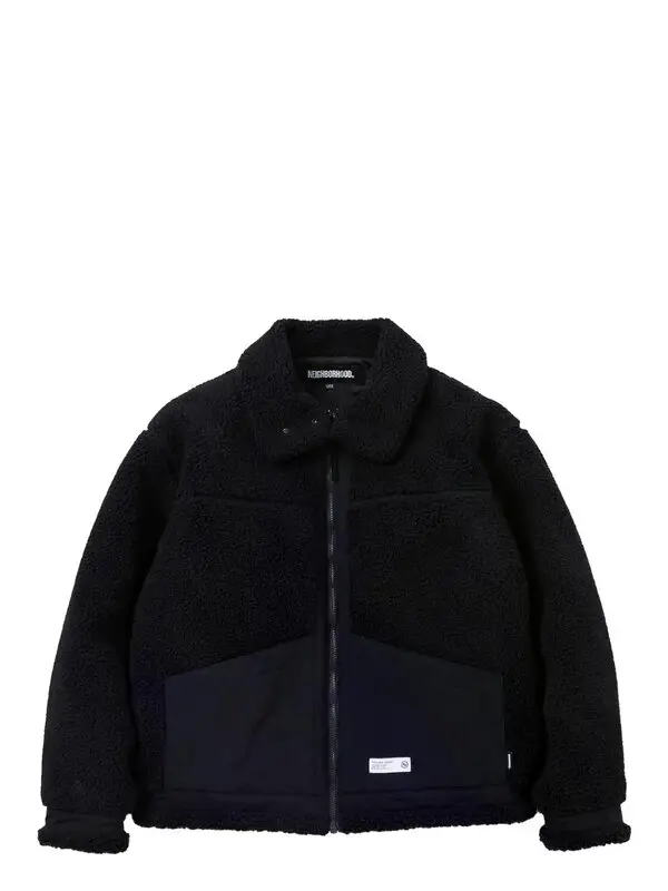 NEIGHBORHOOD Fleece Panelled Coat - Black
