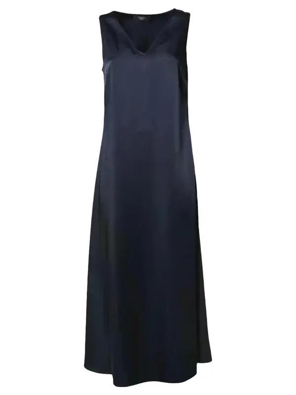 Max Mara Sleeveless V-neck Dress - Blue