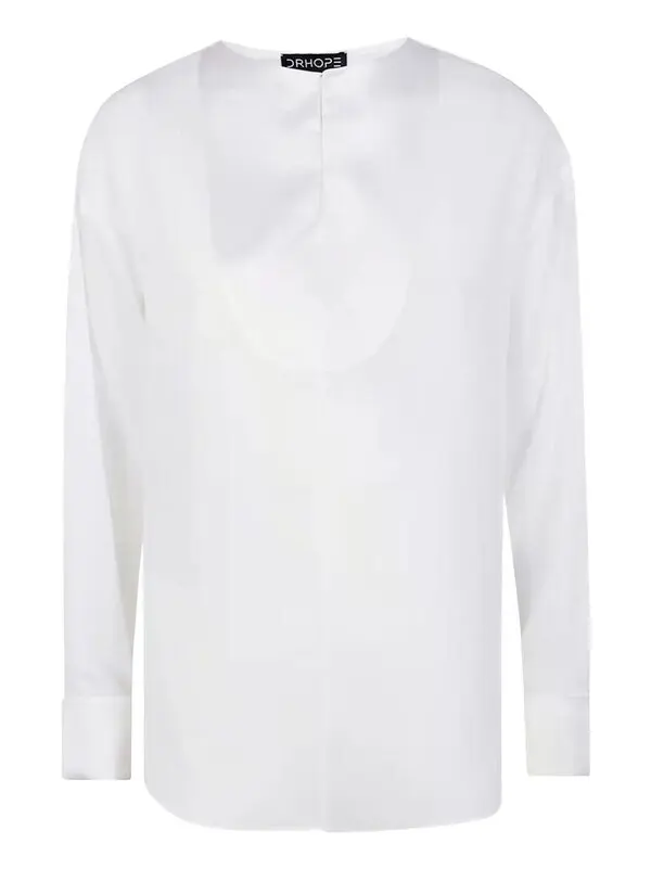 DRHOPE Satin Shirt - White