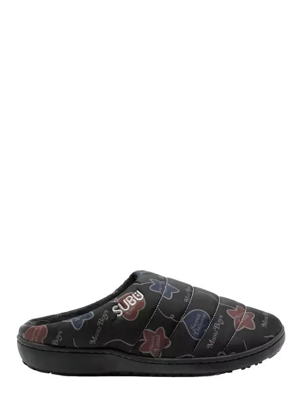 MASU X Subu Printed Mules - Black