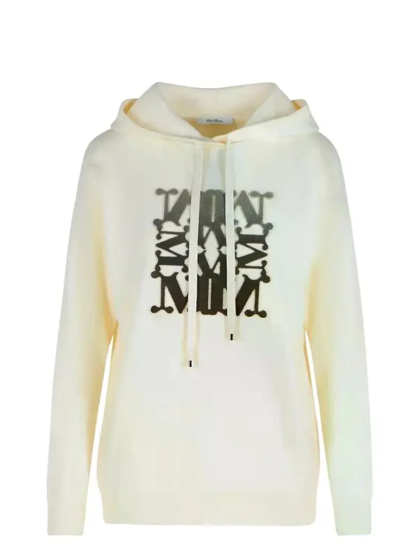 Max Mara Logo-embellishment Hoodie - Neutrals