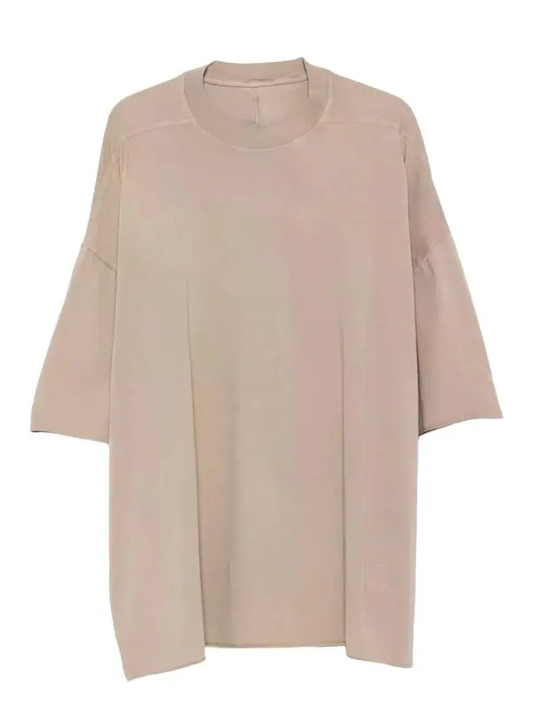 Rick Owens Dropped-hem Drawstring T-shirt - Neutrals