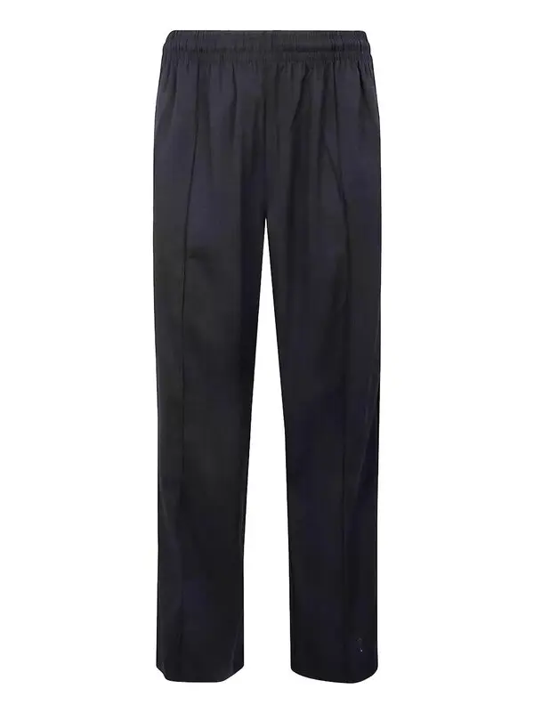 Adidas Elastic-waist Straight-leg Trousers - Black