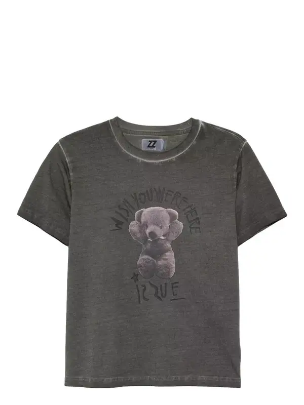 Izzue Graphic-print Cotton T-shirt - Grey