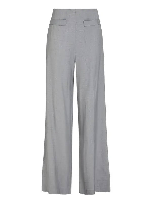 Sandro Grain De Poudre Wide-leg Pants - Gray