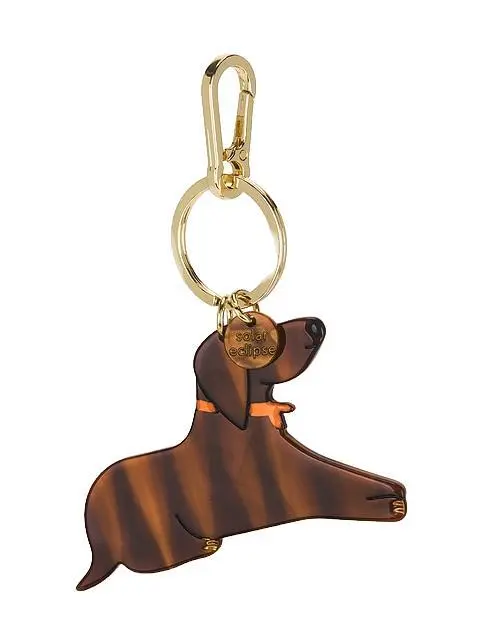 SOLAR ECLIPSE Hand-painted Bag Charm - Dachshund