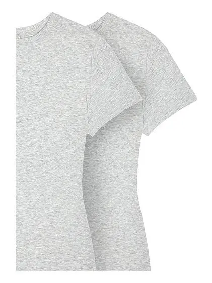 SKIMS Cotton Jersey T-shirt 2 Pack - Light Heather Grey