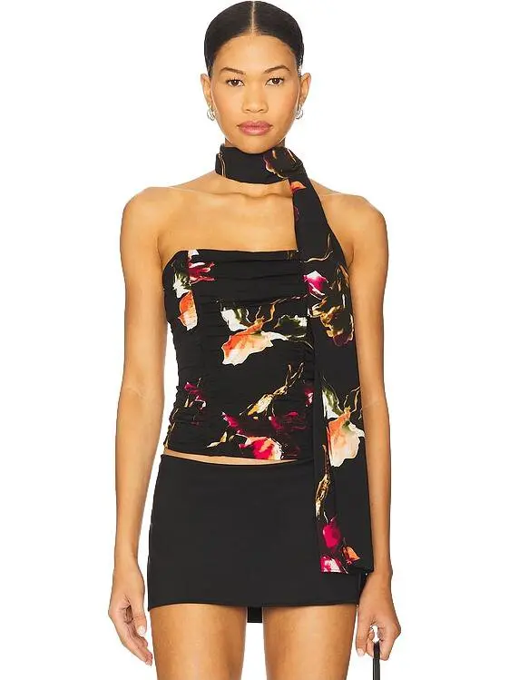 Lioness Island Bodice Top - Onyx Floral