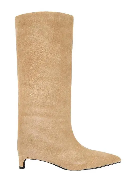 NAKEDVICE The Stacey Boot - Taupe Suede