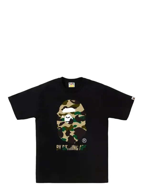 A BATHING APE Camouflage-print Logo T-shirt - Black