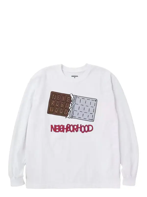 NEIGHBORHOOD Chocolate-bar Graphic Long-sleeve T-shirt - White