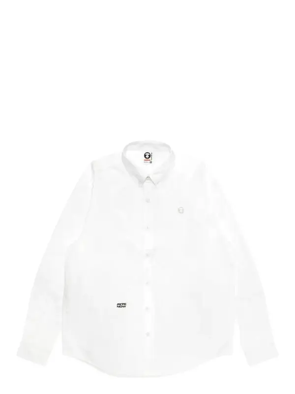 AAPE BY *A BATHING APE® Logo-patch Button-down Shirt - White