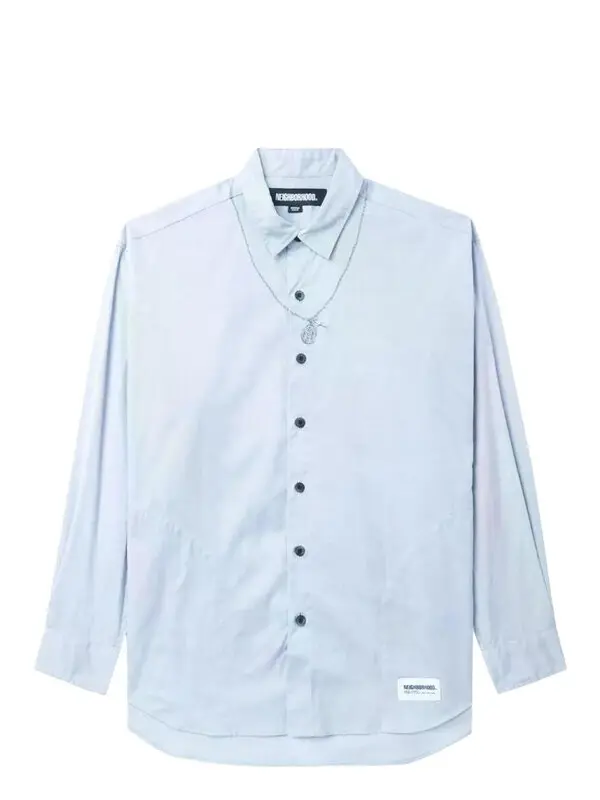 NEIGHBORHOOD Long-sleeve Button-down Shirt - Blue