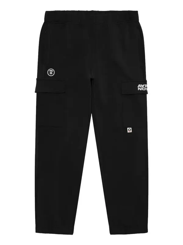 AAPE BY *A BATHING APE Logo-patch Adjustable-waist Track Pants - Black