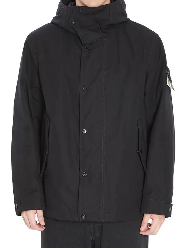 Stone Island Ghost Piece Short Parka - Black