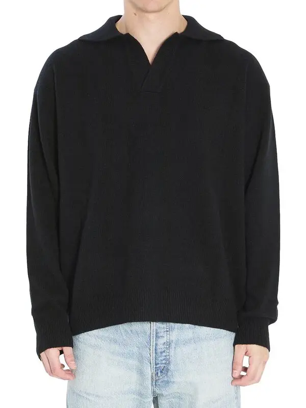 ROBERTO COLLINA Wool And Cashmere Polo - Black