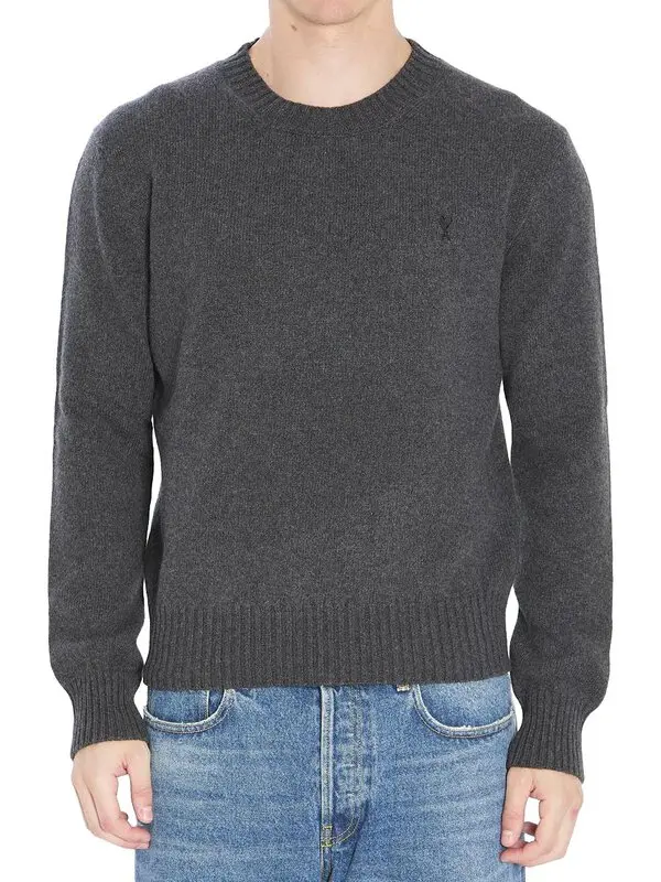 Ami De Coeur Crewneck Sweater - Grey