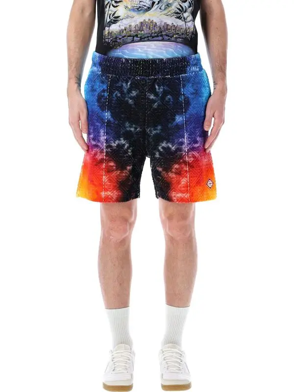 Casablanca Gradient Towelling Shorts - Black Gradient