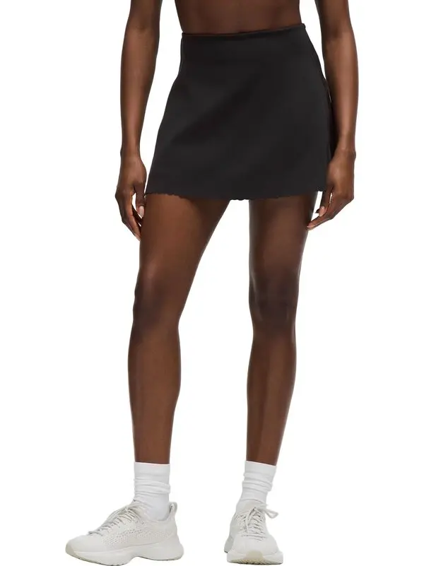 Lululemon Scallop-hem High-rise Tennis Skirt - Black