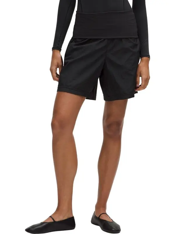 Lululemon Lightweight Foldover-waist Short 7 - Black