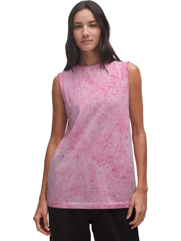 Lululemon All Yours Organic Cotton Tank Top - Cirrus Wash Blissful Pink Racer Pink Trill Rouge