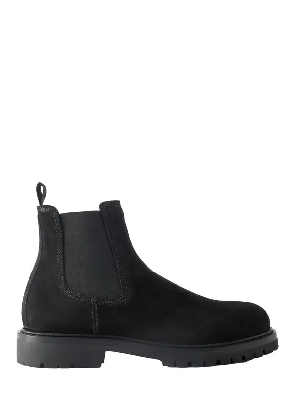 Officine Creative Boss 004 Suede Chelsea Boots - Black