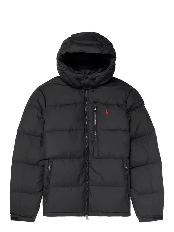 Ralph Lauren Logo-embroidered Quilted Down Jacket - Black