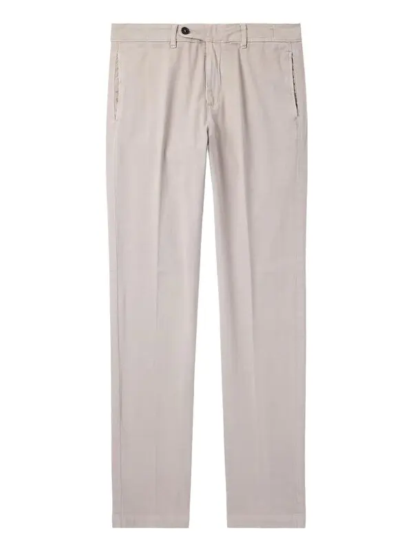 Massimo Alba Winch2 Slim-fit Straight-leg Trousers - Neutrals
