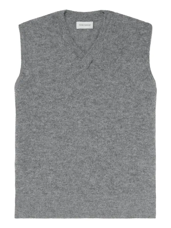 Oliver Spencer Graves Knitted Sweater Vest - Gray