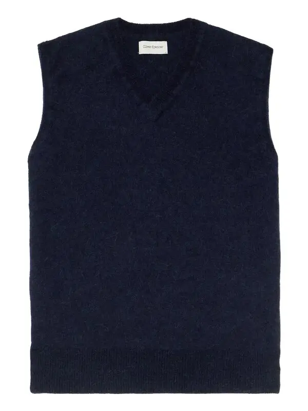 Oliver Spencer Graves Knitted Sweater Vest - Blue
