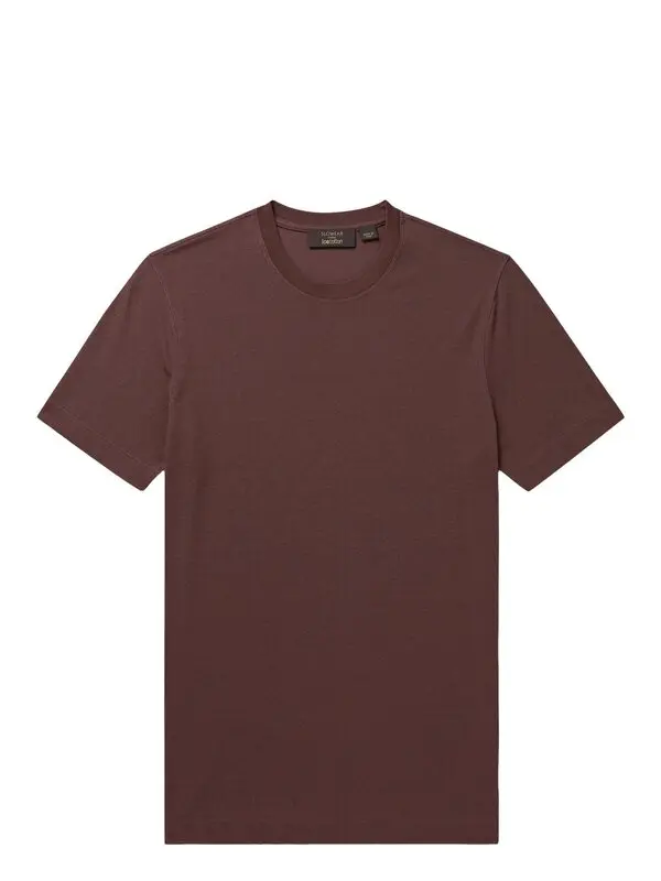 SLOWEAR Incotex Zanone Slim-fit Icecotton T-shirt - Brown