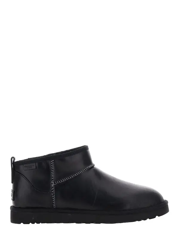 UGG Ultra Mini Leather Boots - Black