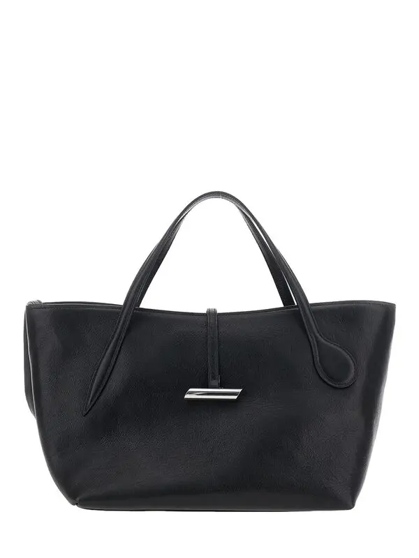 LIFFNER Petite Penne Leather Handbag - Black