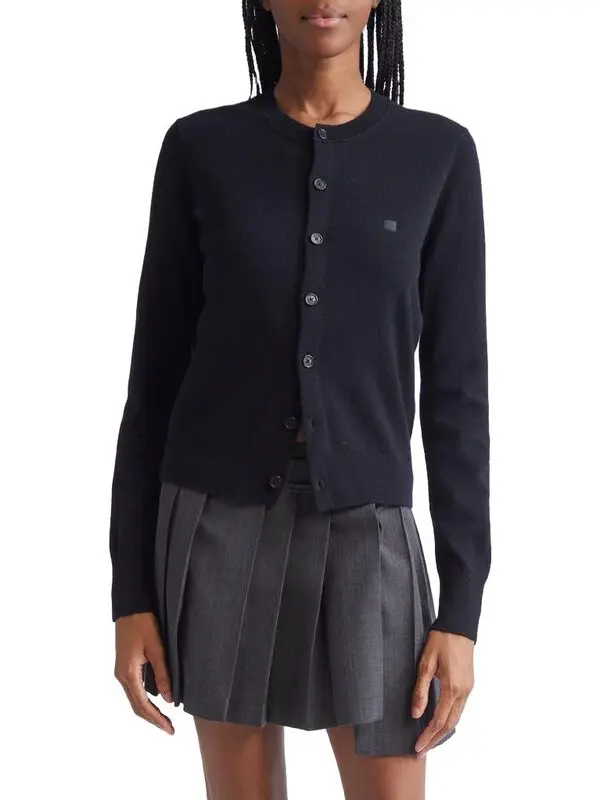 Acne Studios Wool And Yak Hair Cardigan - Black