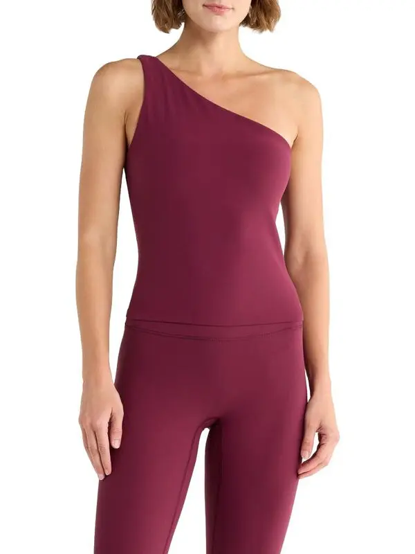 Spanx One Shoulder Tank - Plum Berry